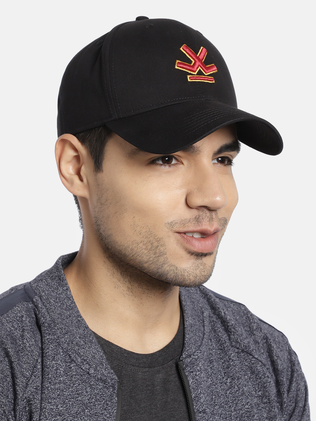 Buy WROGN Unisex Black Embroidered Baseball Cap - Caps for Unisex ...
