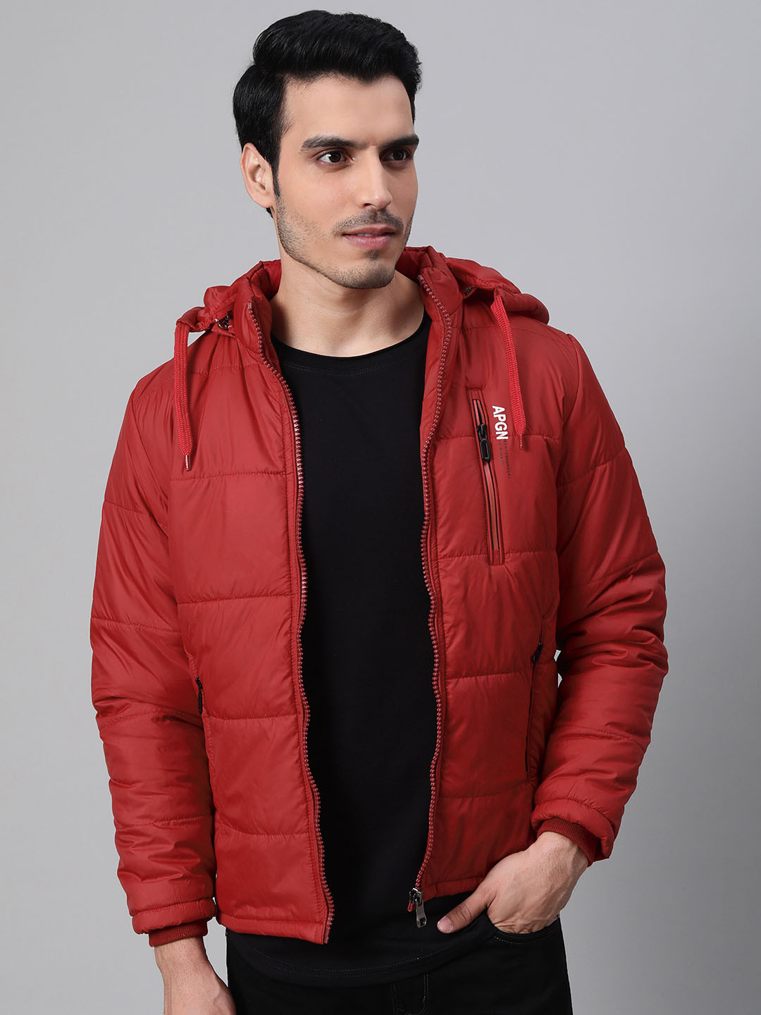 Buy Foreign Culture By Fort Collins Men Red Solid Padded Jacket ...
