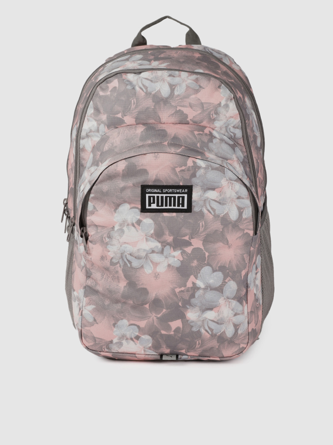 Buy Puma Unisex Pink & Grey Graphic Academy Backpack - Backpacks for ...