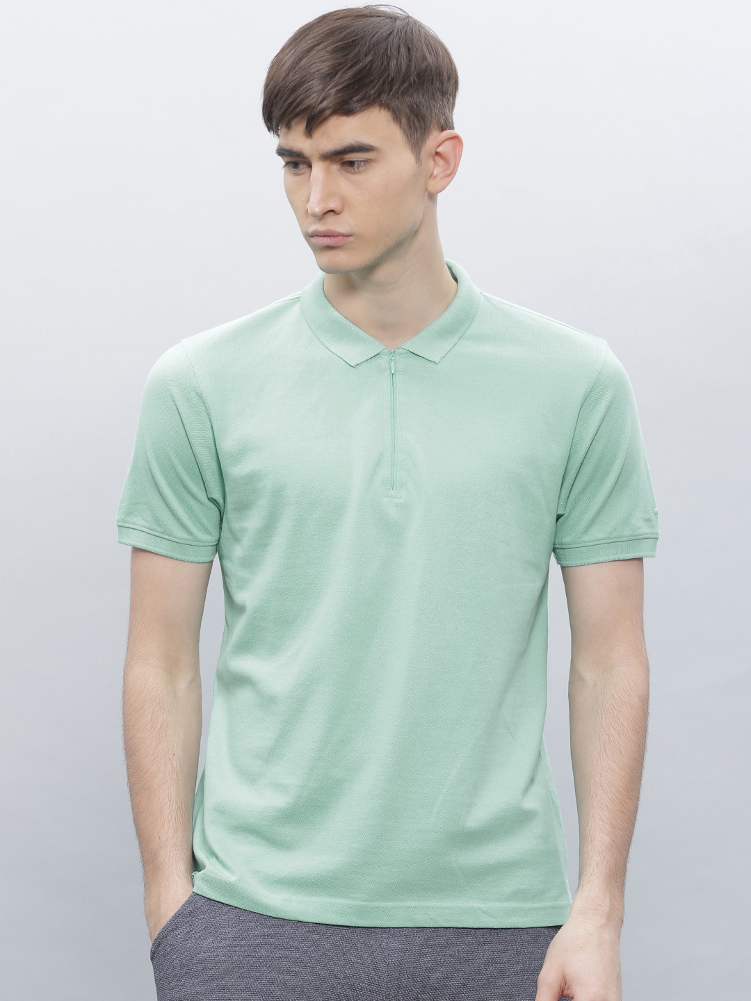 Buy ETHER Mint Green Polo Pure Cotton T Shirt - Tshirts for Men 1270744 ...