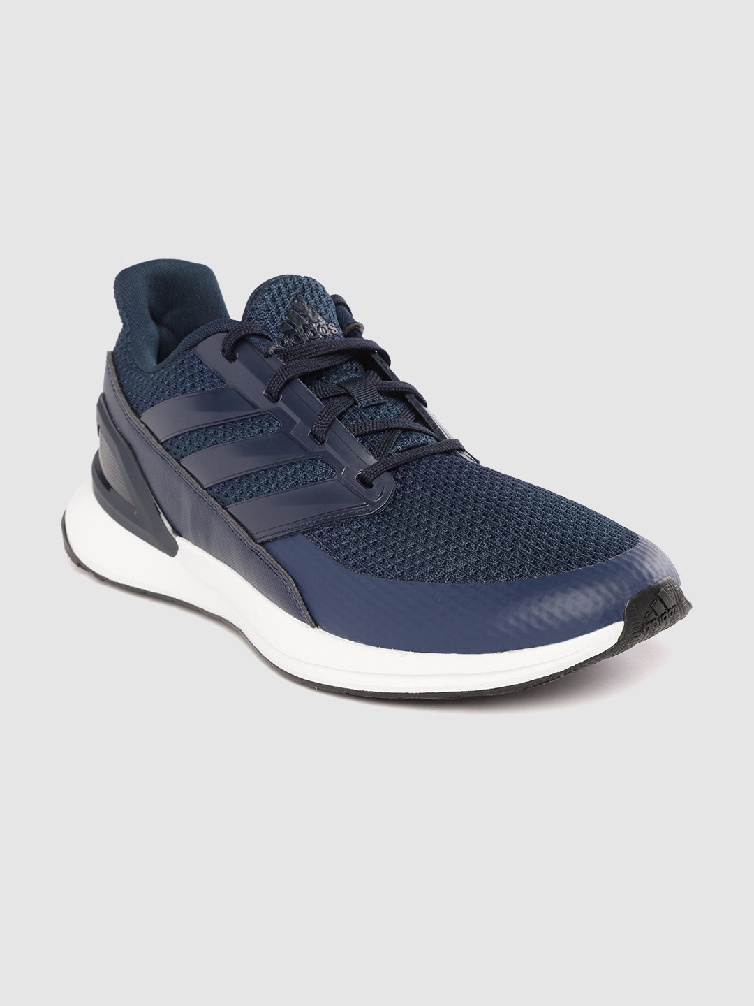 Buy ADIDAS Men Navy Blue Woven Design RapidaRun Running Shoes - Sports ...