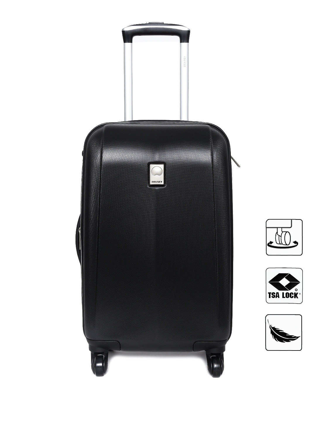 Buy DELSEY Unisex Black Extendo Small Trolley Suitcase - Trolley Bag ...
