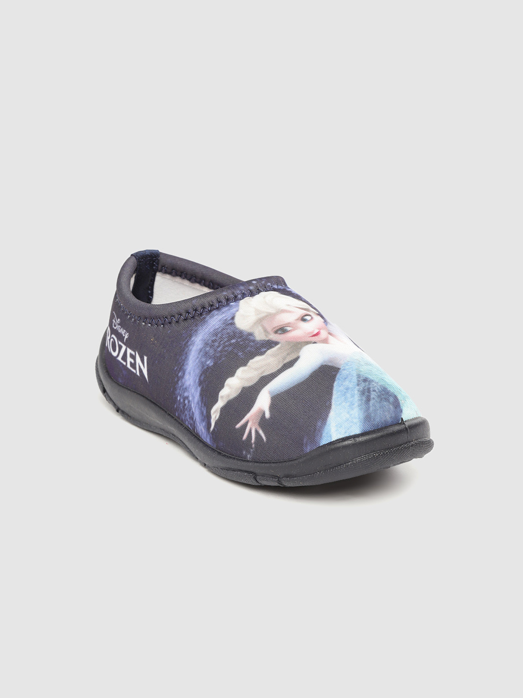 Buy Toothless Girls Navy Blue & Beige Disney Frozen Elsa Print Slip On ...