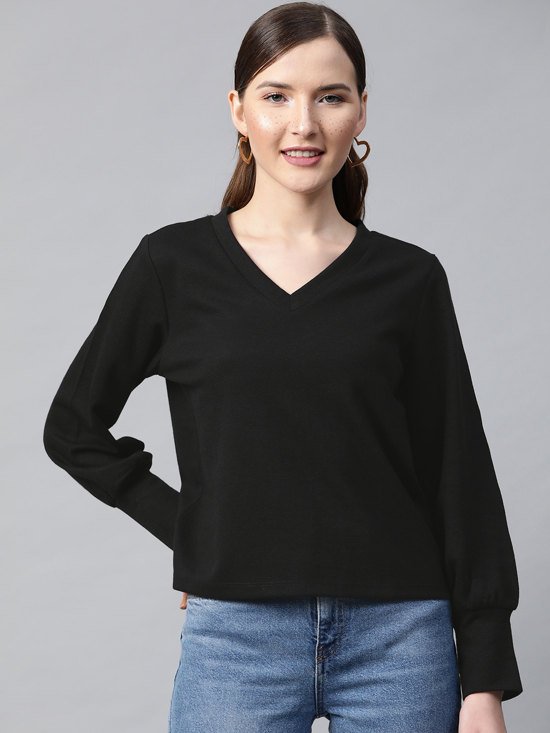 Buy SASSAFRAS Women Black Ribbed Top - Tops for Women 12737838 | Myntra