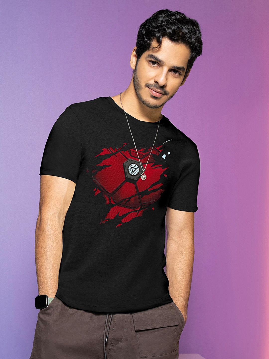 Buy Bewakoof Official Marvel Merchandise Iron Man Of War Graphic Printed T Shirt - Tshirts for ...