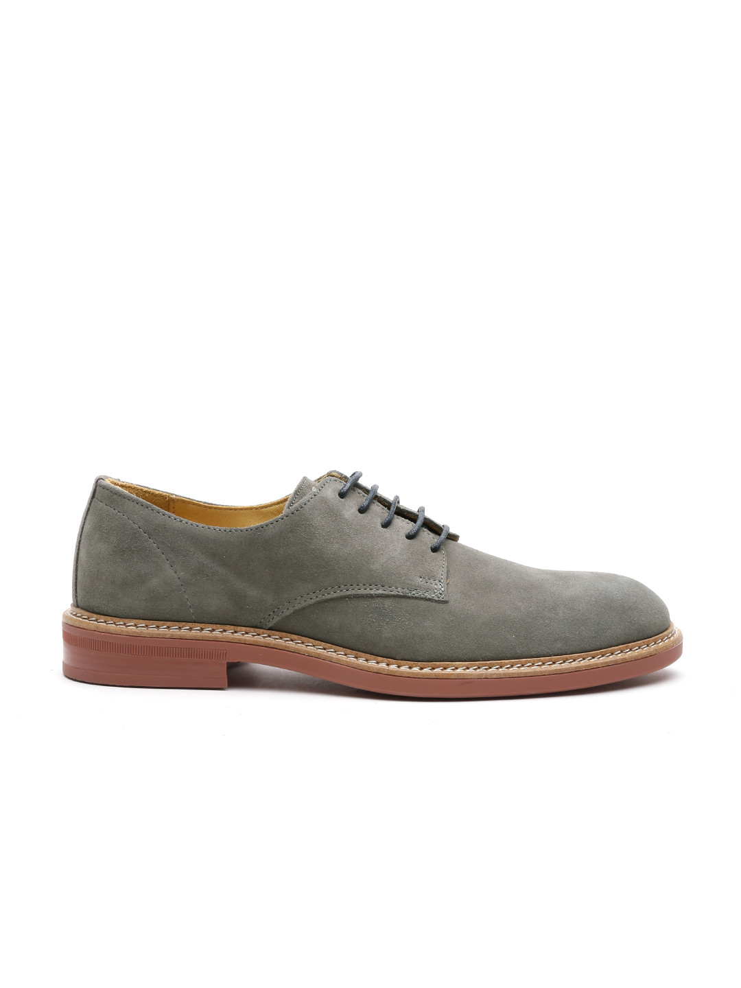 Buy H.E. By MANGO Men Grey Suede Casual Shoes - Casual Shoes for Men ...