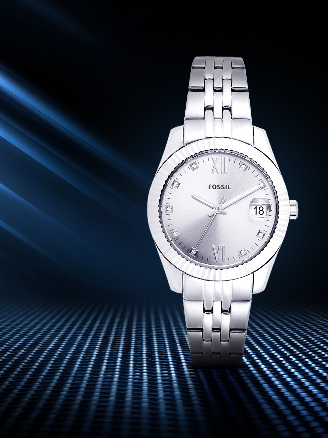 Buy Fossil Women Silver Toned Analogue Scarlette Mini Watch ES4897 ...