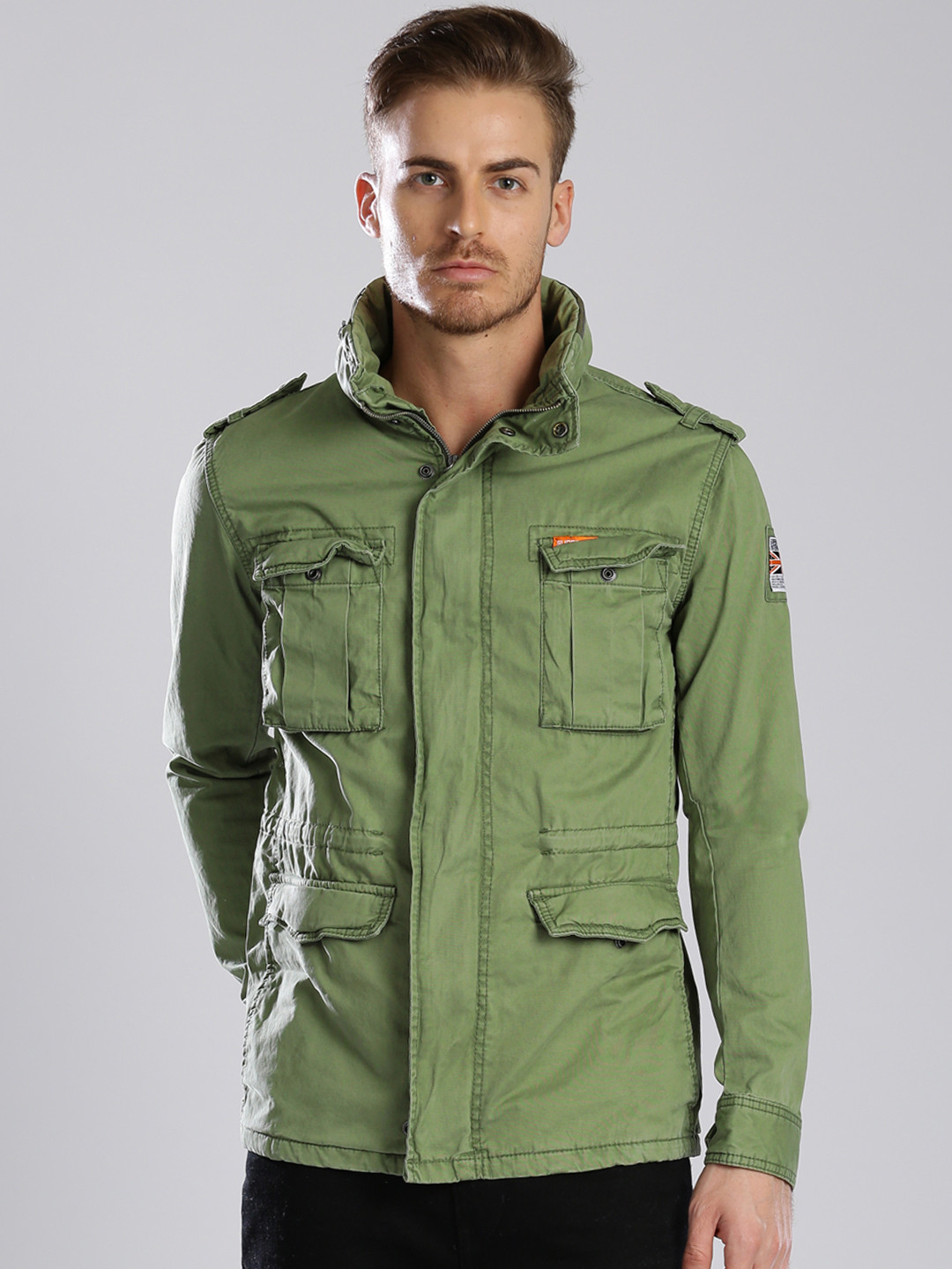 Buy Superdry Green Rookie Military Parka Jacket - Jackets for Men ...