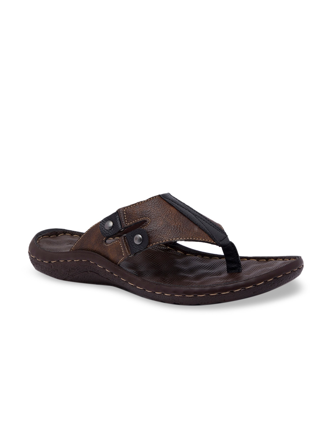 Buy Regal Men Brown Leather Comfort Sandals - Sandals for Men 12785976 ...