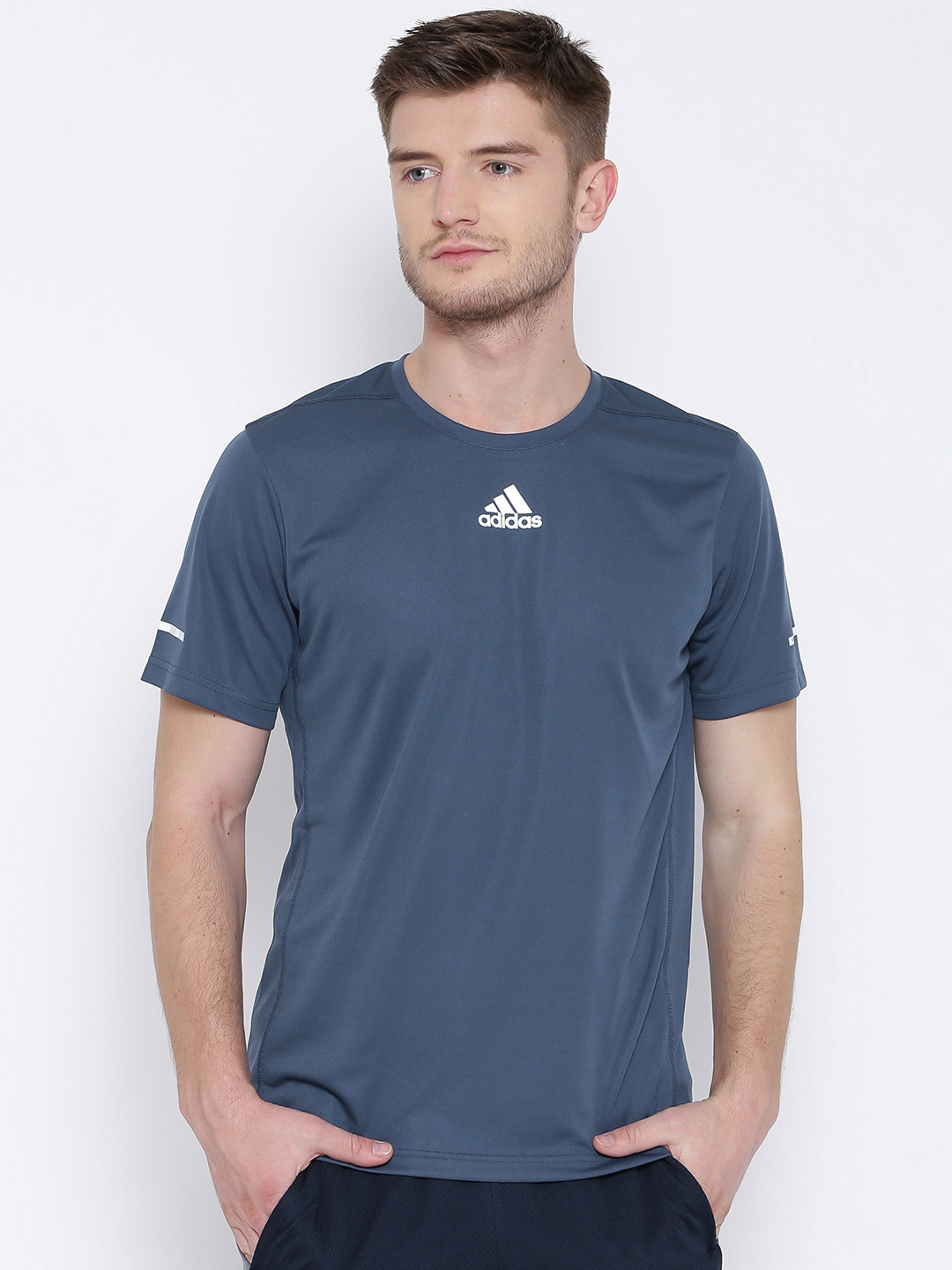 Buy ADIDAS Blue Polyester Running T Shirt - Tshirts for Men 1279586 ...