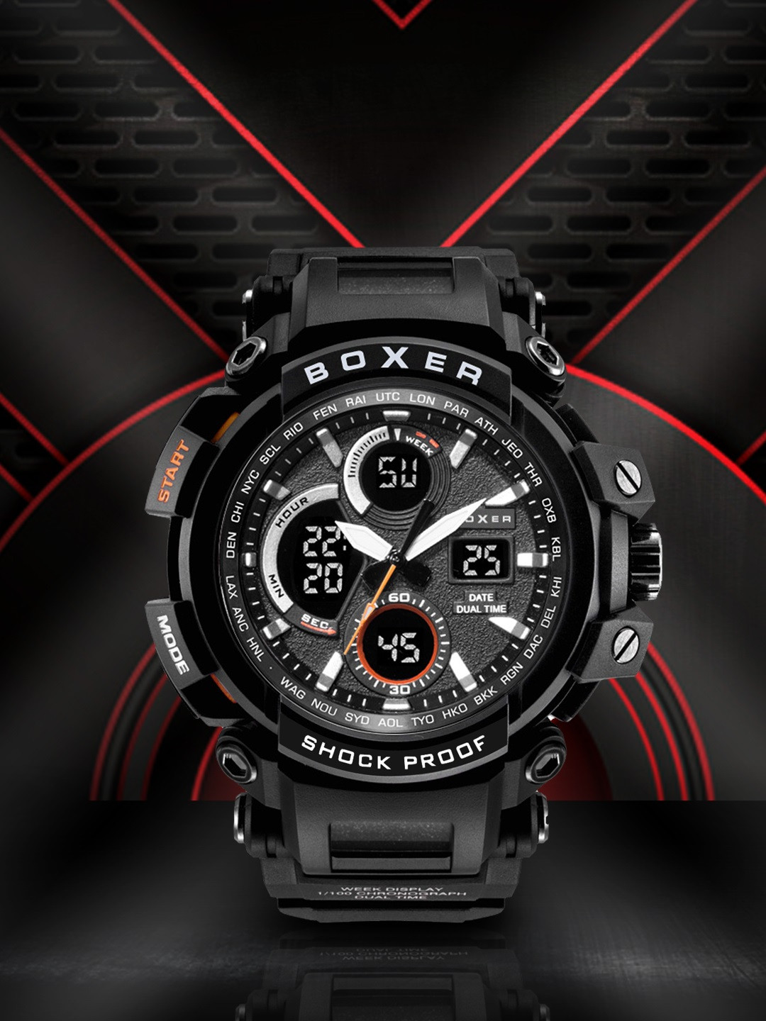 Buy BOXER Men Black Analogue And Digital Watch BG00174 - Watches for ...