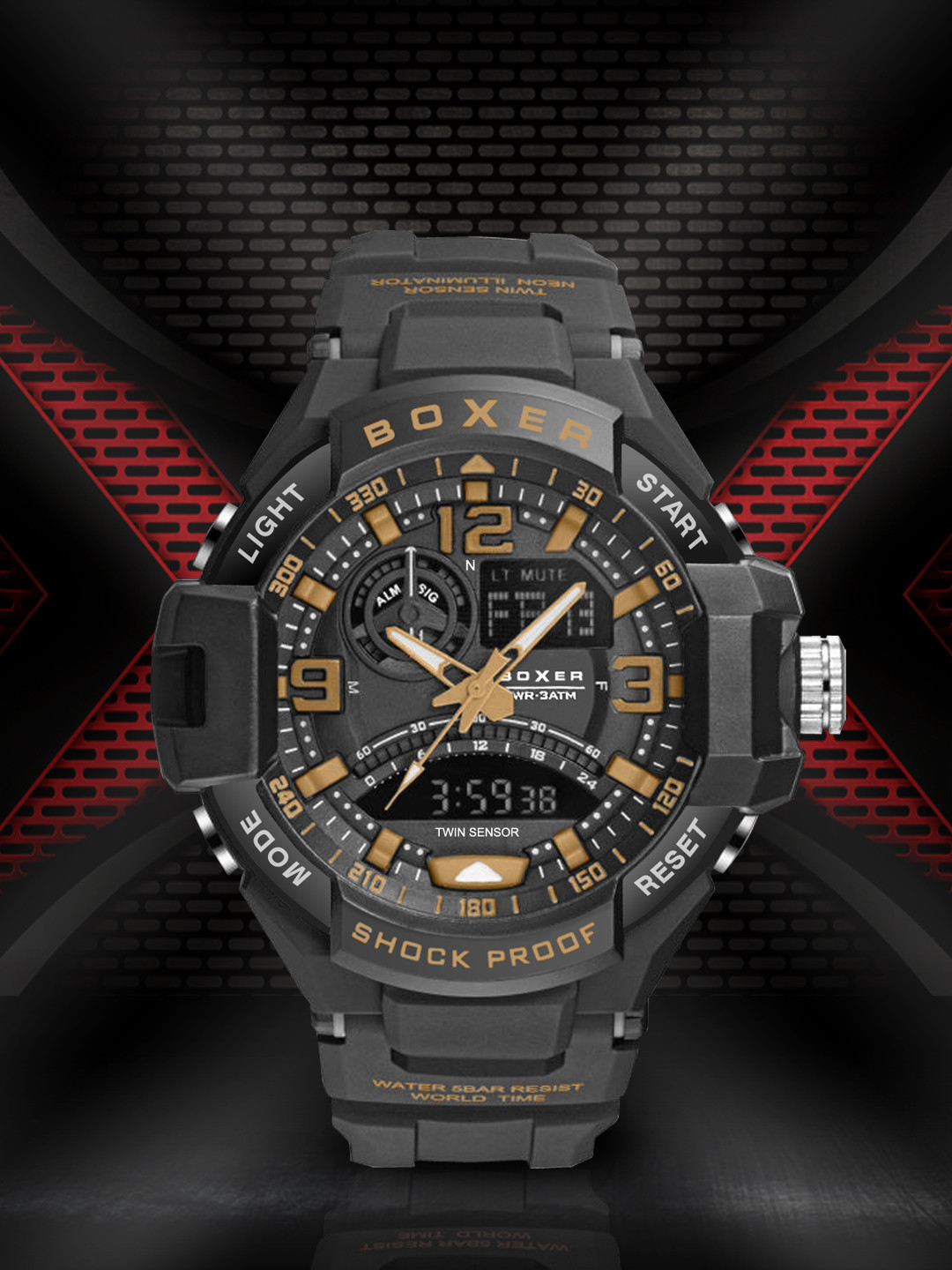 Buy BOXER Men Black Analogue And Digital Watch BG00191 - Watches for ...