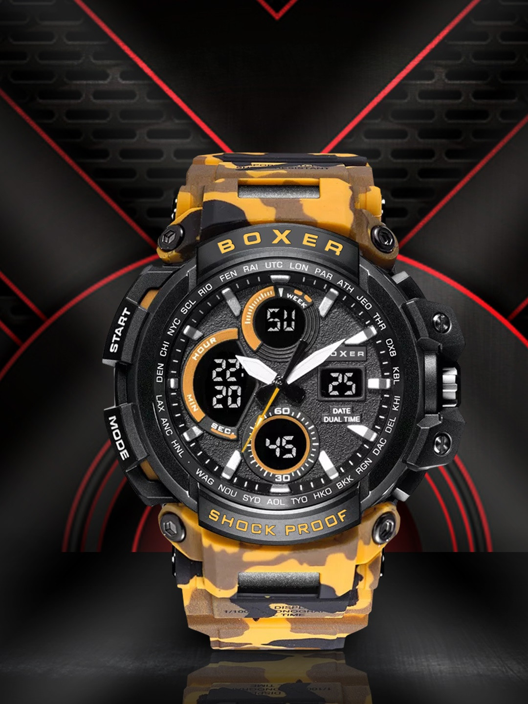 Buy BOXER Men Black & Black Analogue And Digital Watch BG00179 ...