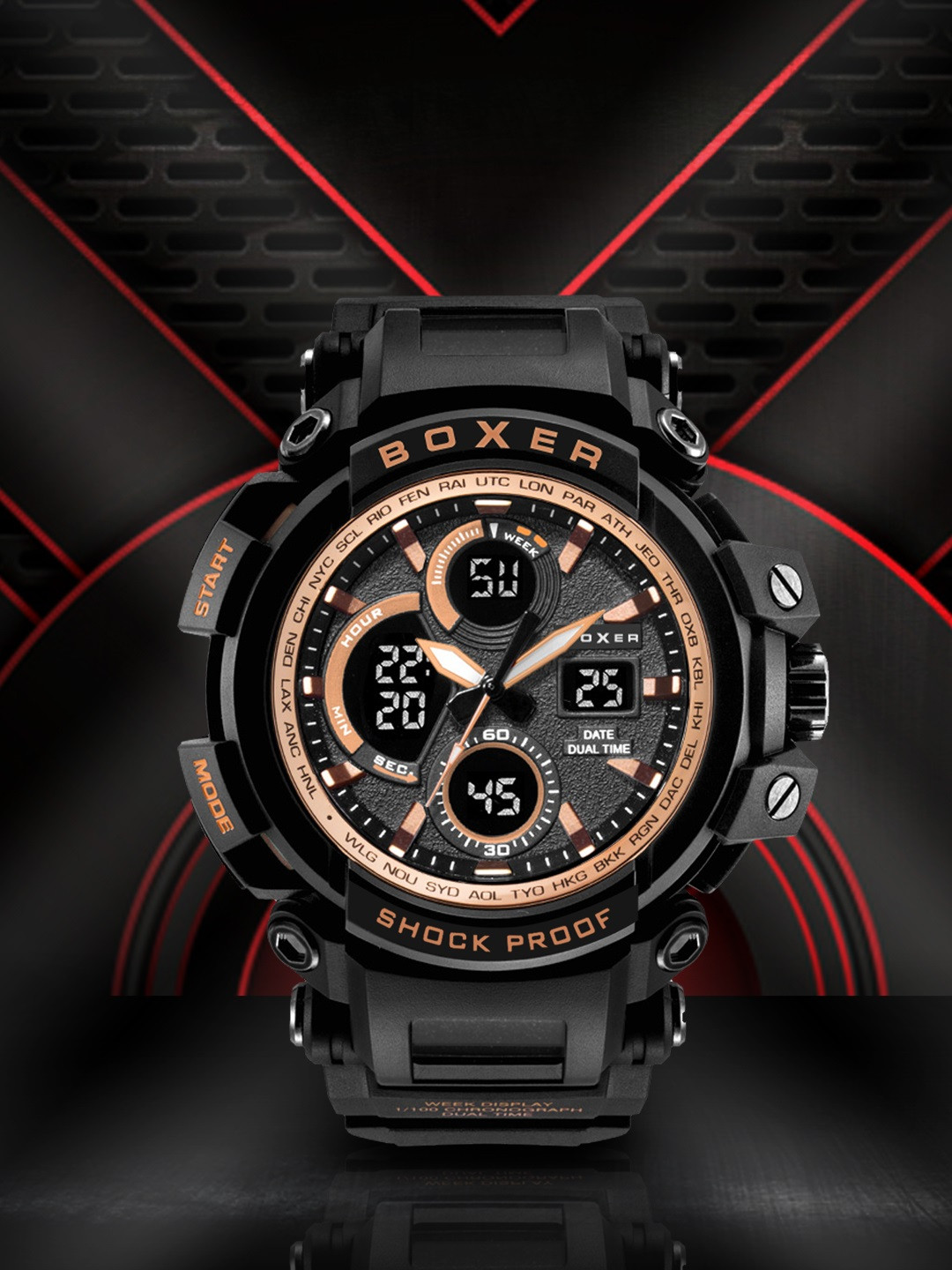 Buy BOXER Men Black Analogue And Digital Watch BG00175 - Watches for ...