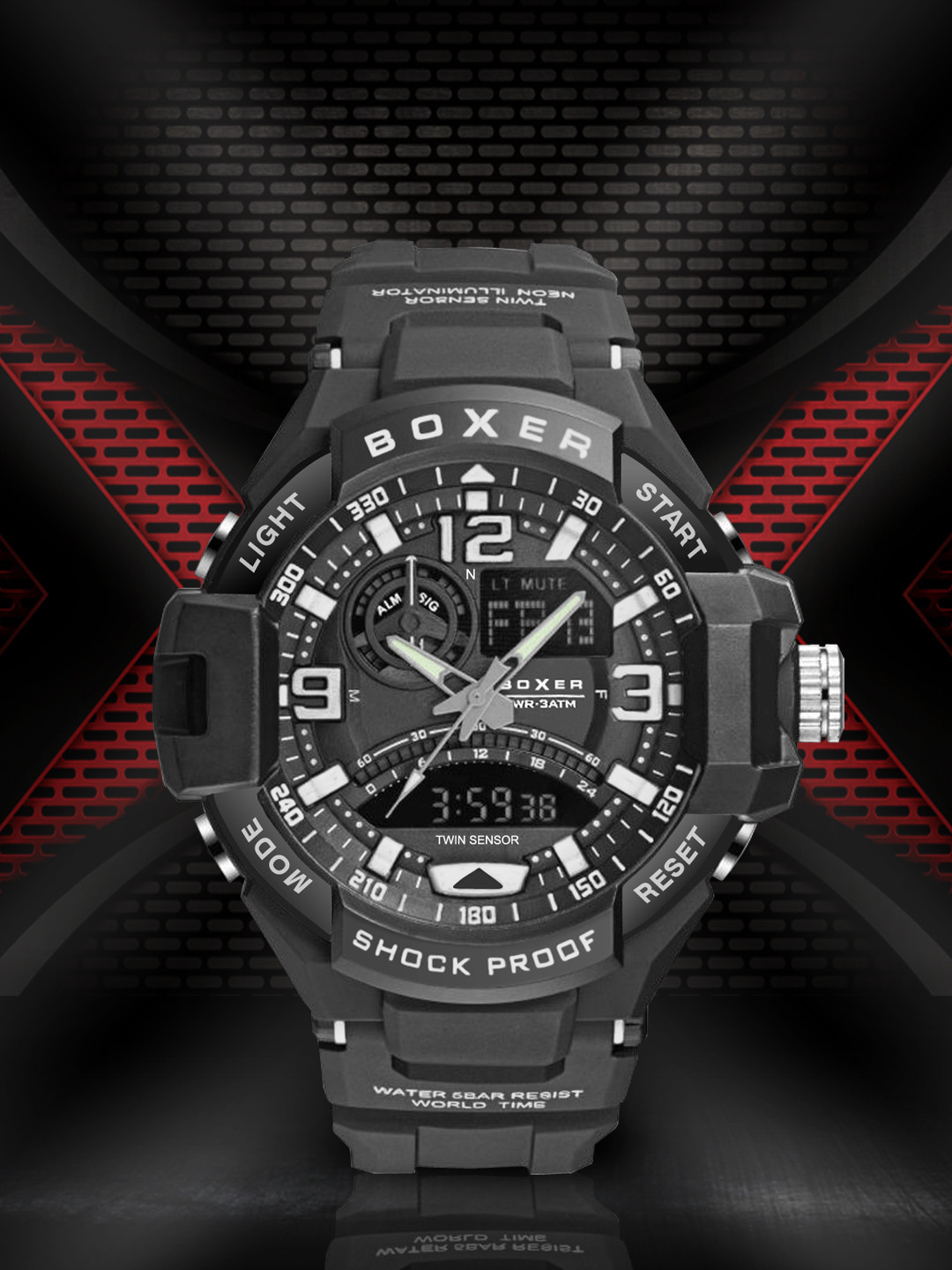 Buy BOXER Men Black Analogue And Digital Watch BG00190 - Watches for ...