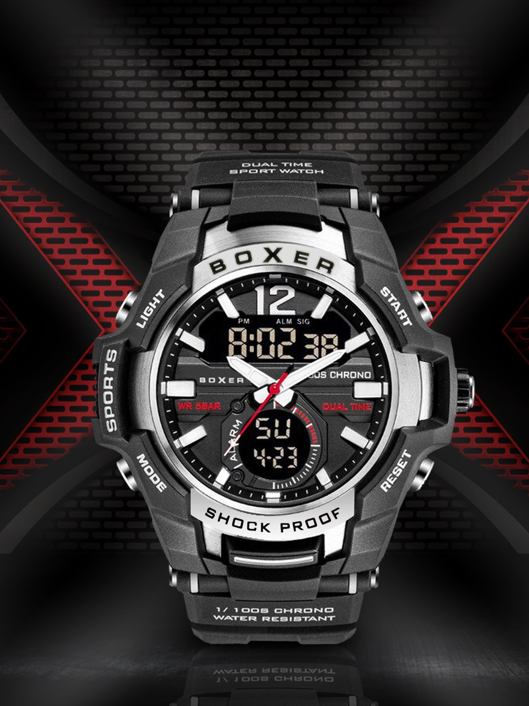 Buy BOXER Men Black Analogue And Digital Watch BG00185 - Watches for ...