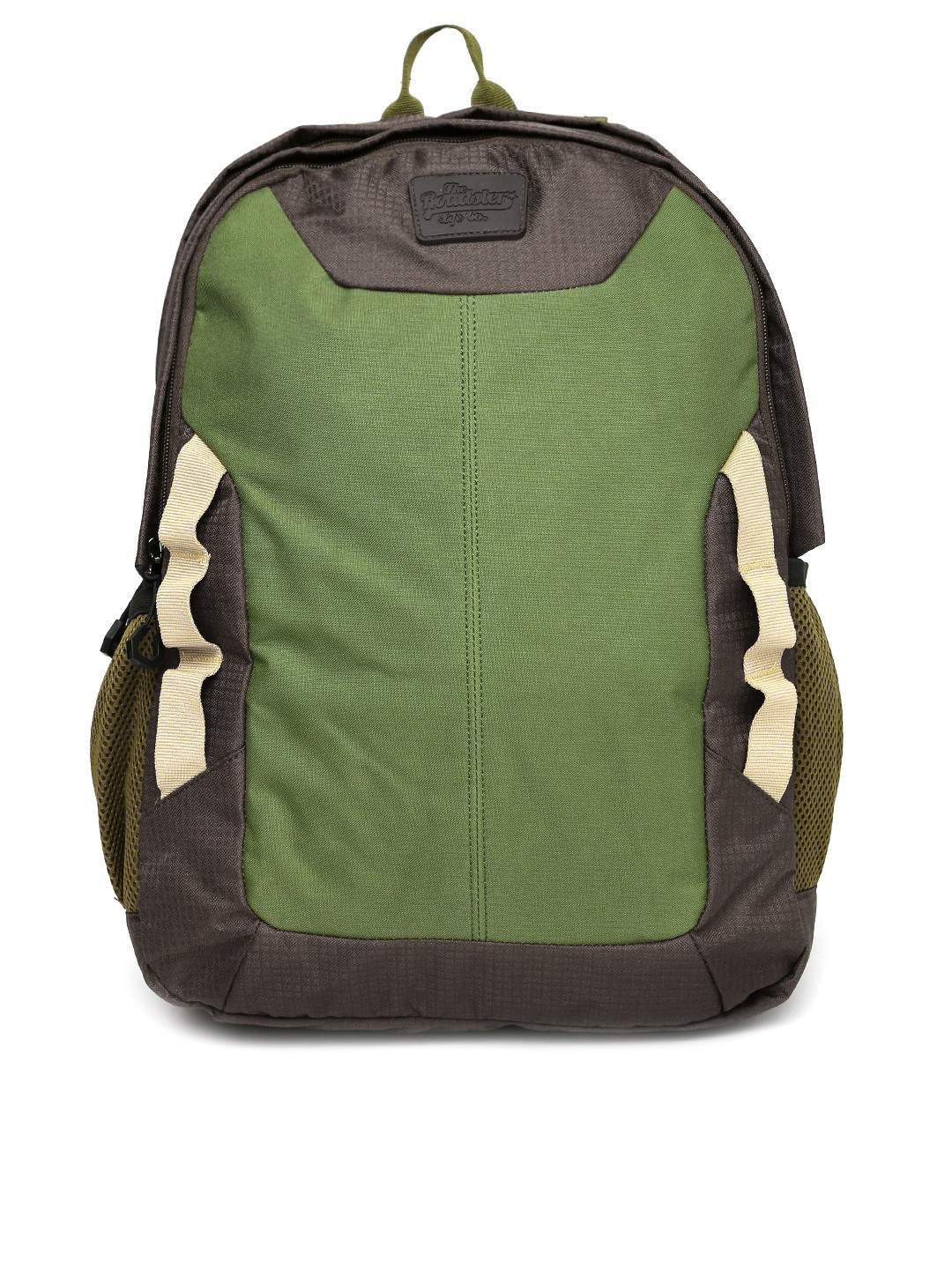 Buy Roadster Unisex Olive Green & Brown Backpack - Backpacks for Unisex ...