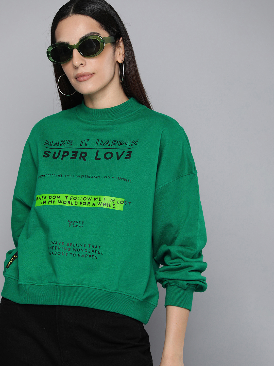 Buy Flying Machine Pure Cotton Typography Printed Sweatshirt ...