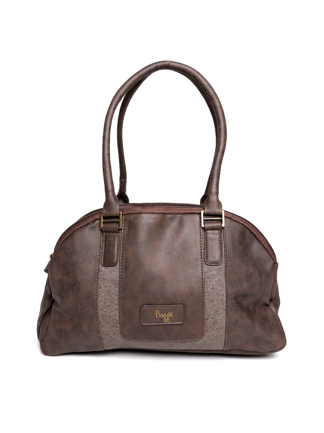 Buy Baggit Dark Brown Textured Handbag - Handbags for Women 1282356 ...