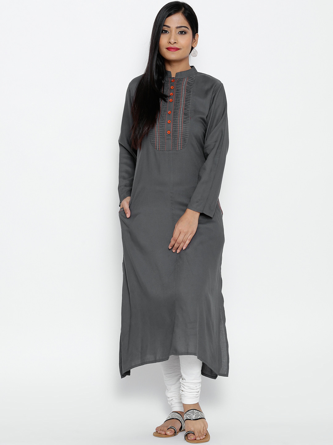 Buy Shree Grey Kurta - Kurtas for Women 1284523 | Myntra