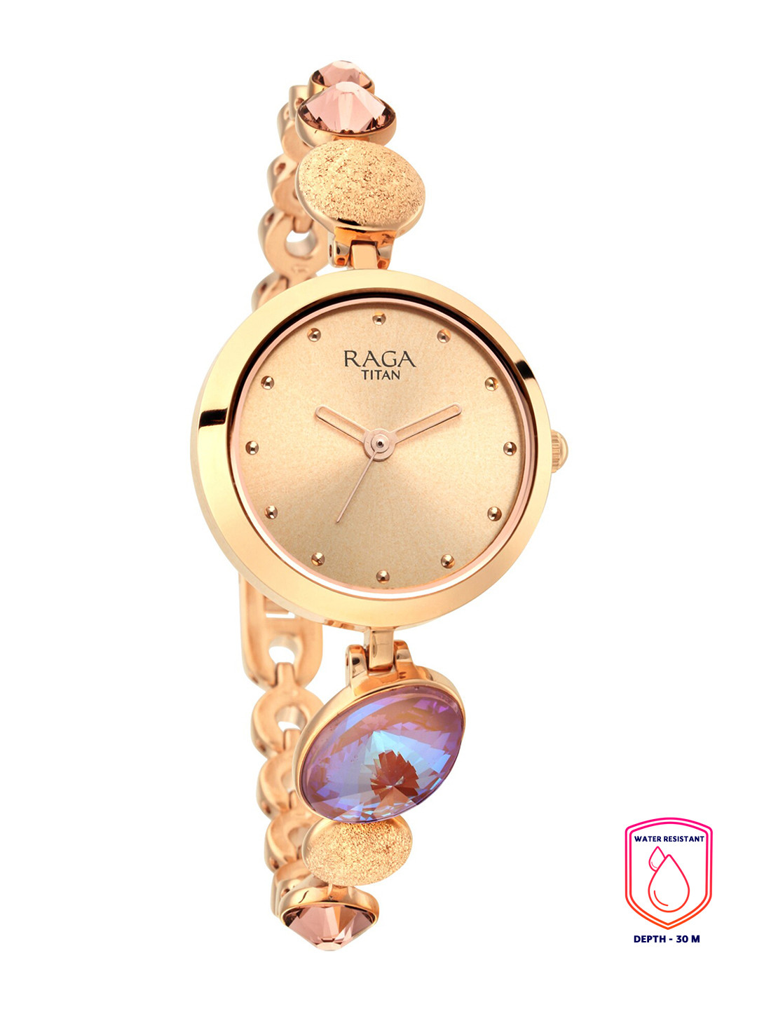 Buy Titan Women Raga Gold Toned Analogue Watch 2606WM08 - Watches for ...