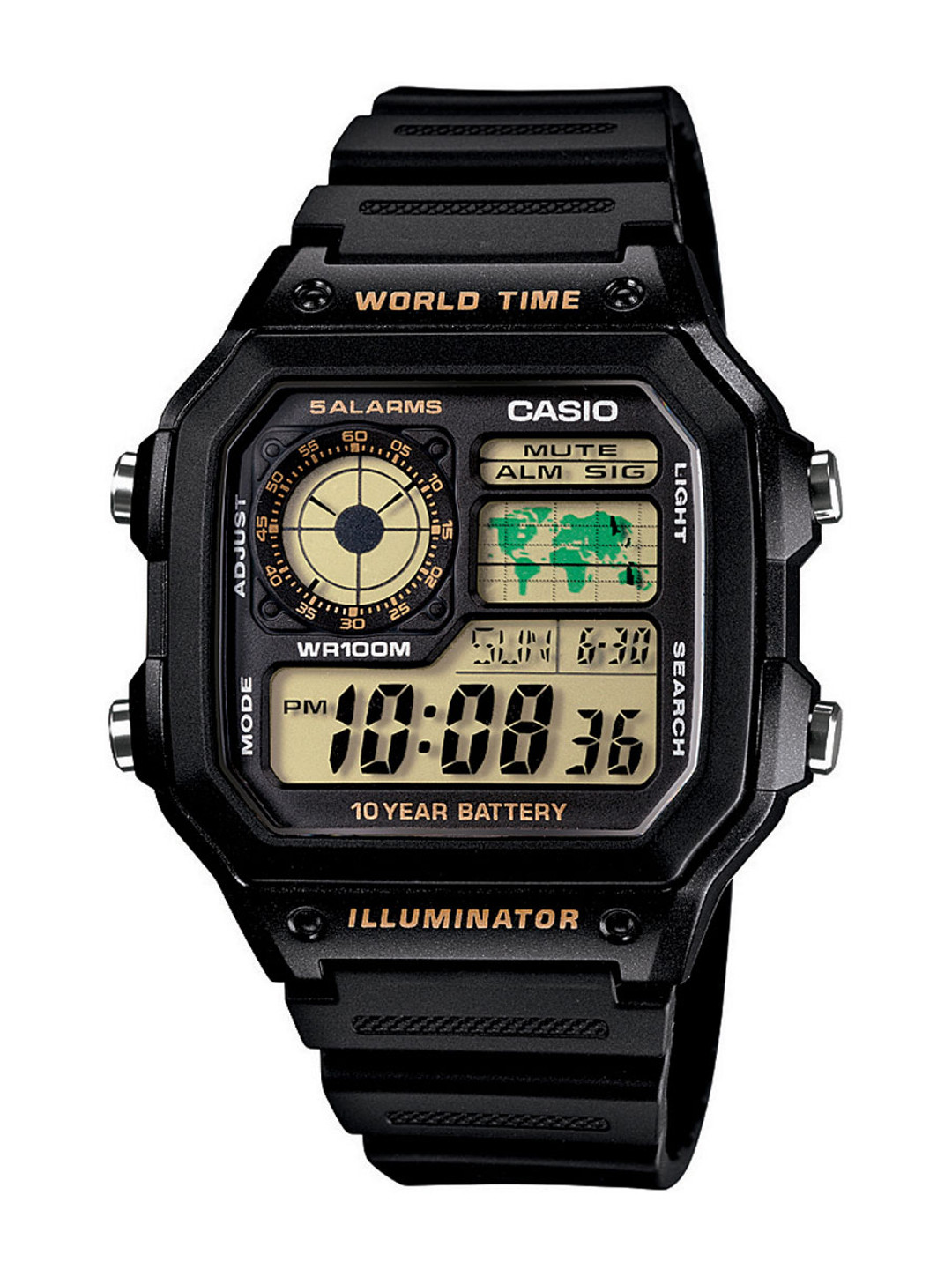 Buy Casio Youth Digital Men Black Digital Watch D098 AE 1200WH 1BVDF ...