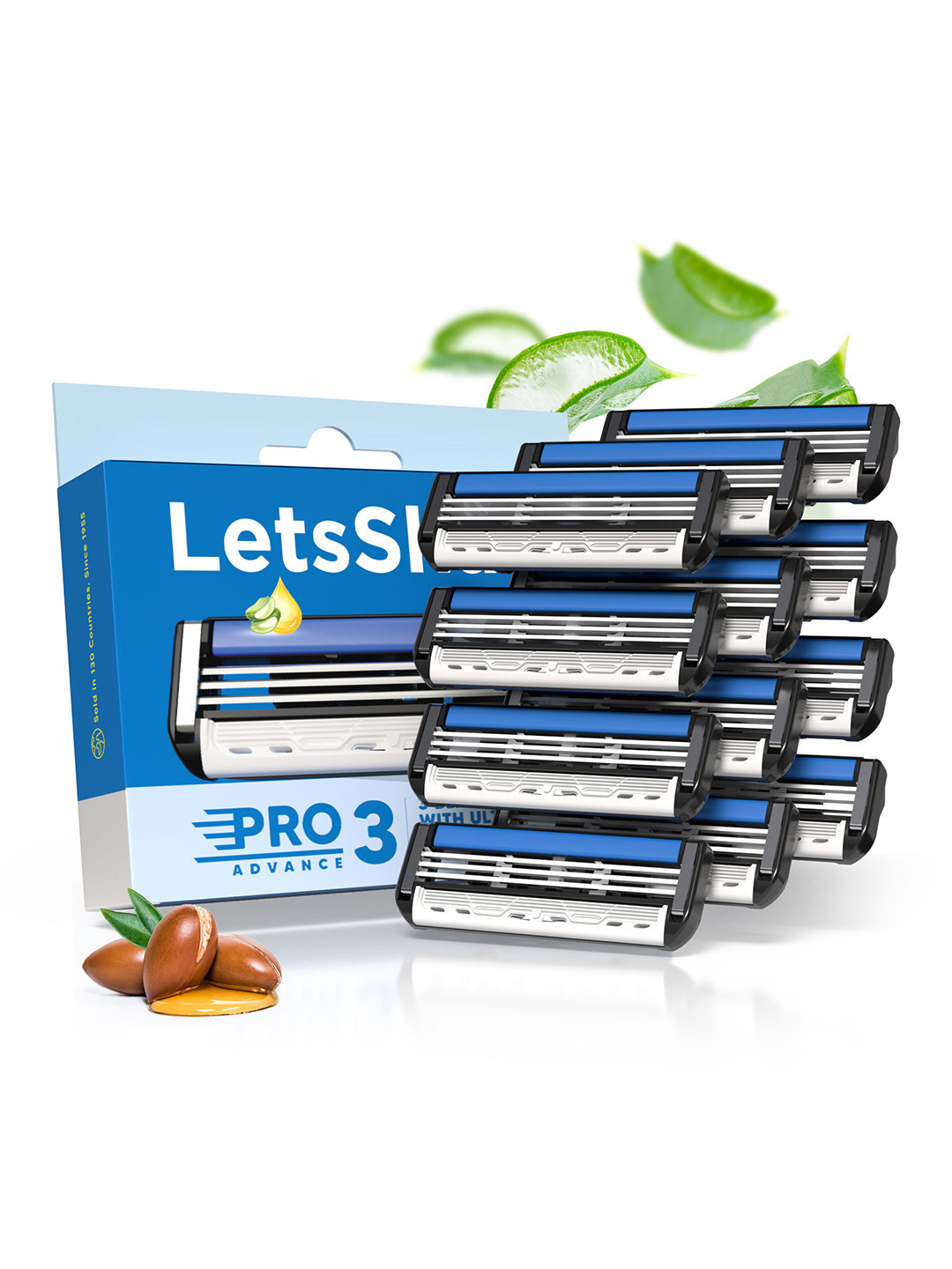 Buy LetsShave Men Pro 3 Advance Shaving Razor Blades 12 Pcs - Razors ...