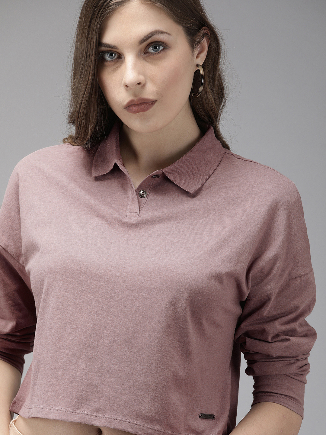 Buy Roadster Women Brown Solid Top - Tops for Women 12875738 | Myntra
