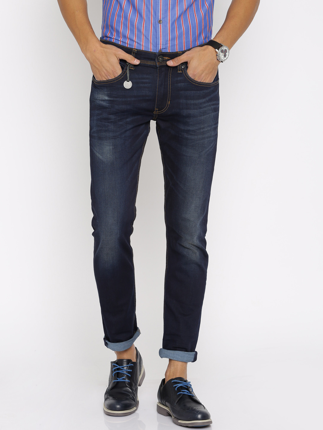 Buy Being Human Clothing Blue Skinny Fit Stretchable Jeans - Jeans for ...