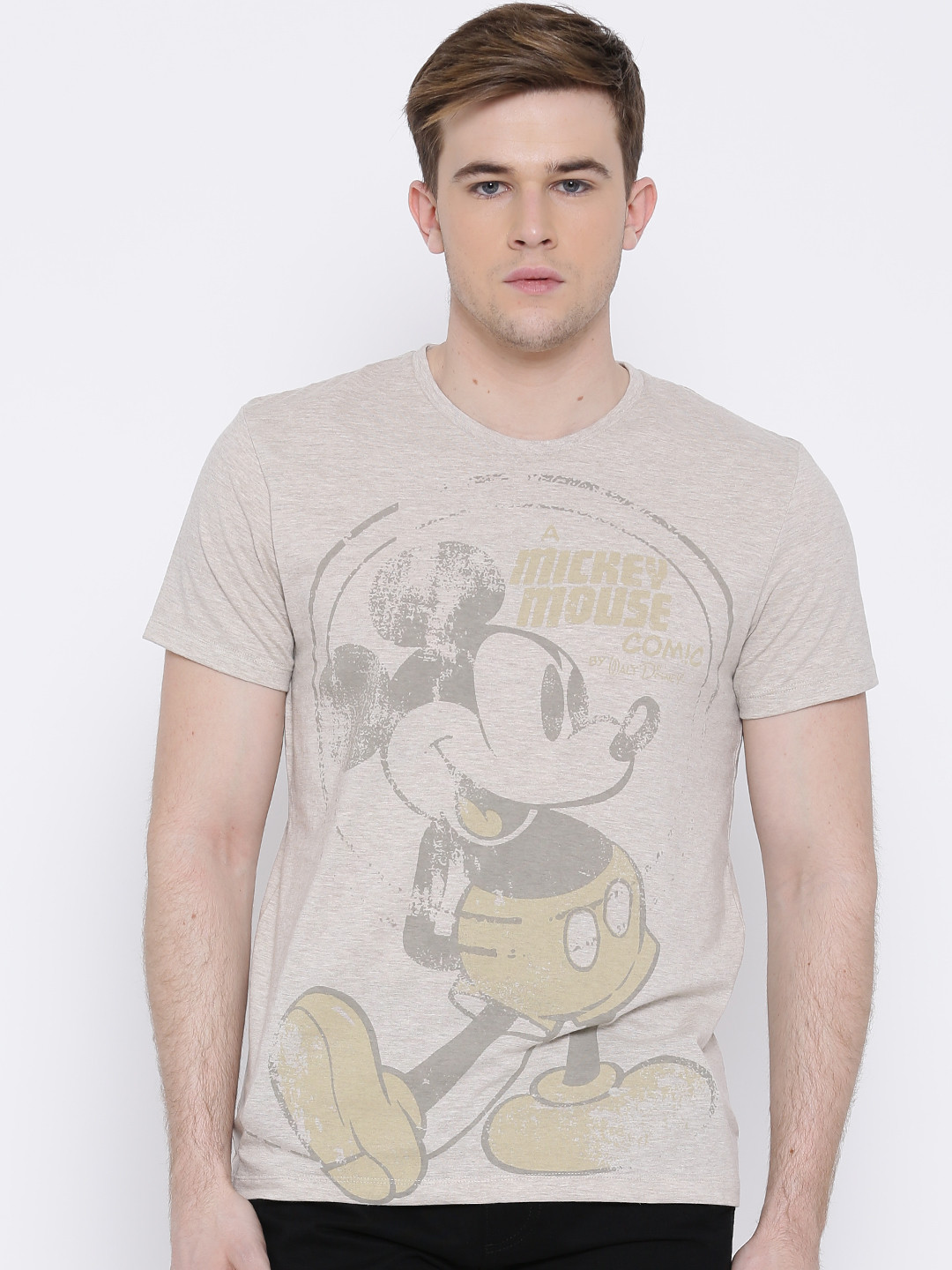 Buy Free Authority Men Off White Mickey & Friends Printed T Shirt ...