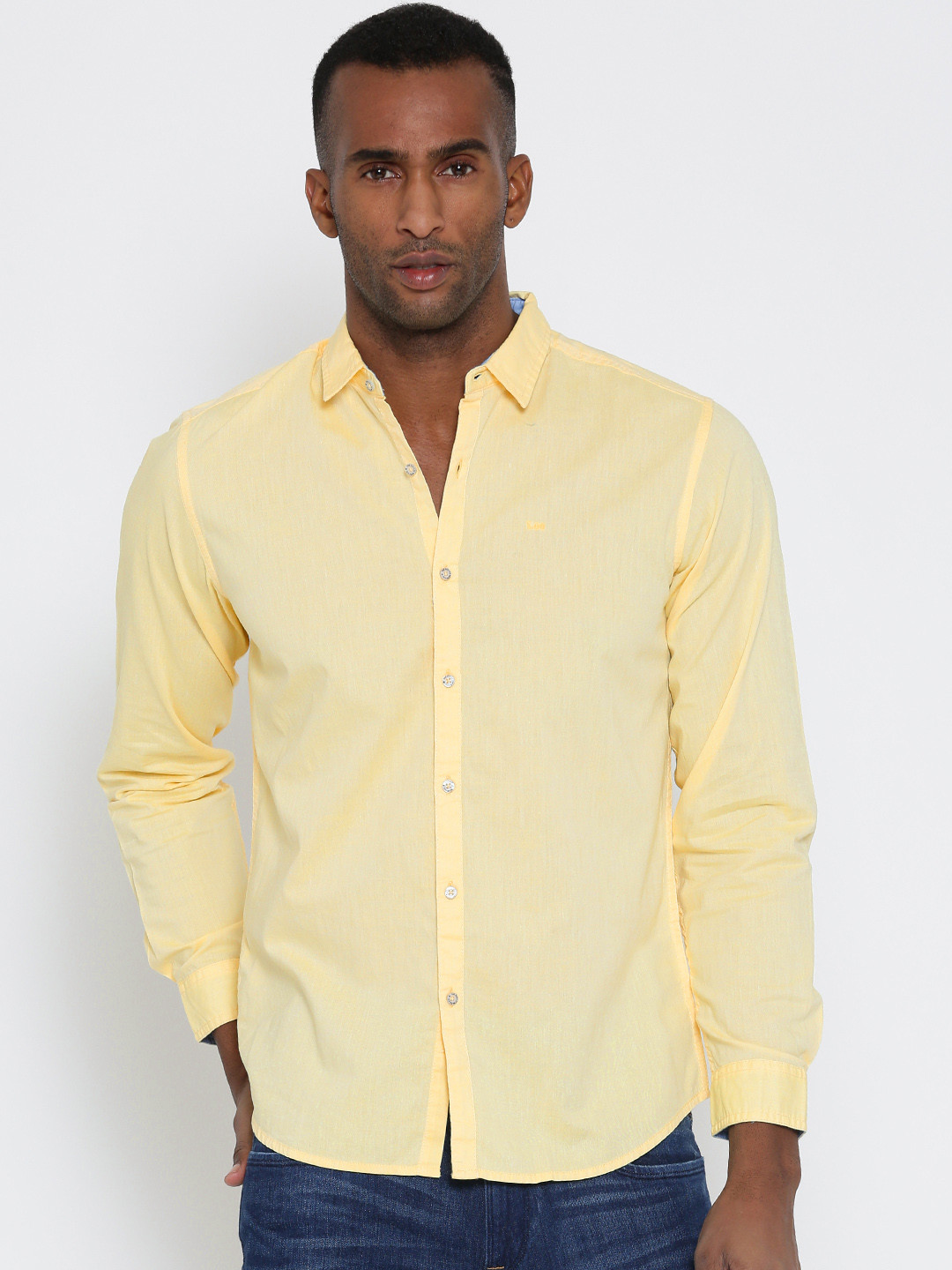 Buy Lee Yellow Smart Slim Fit Casual Shirt - Shirts for Men 1289525 ...