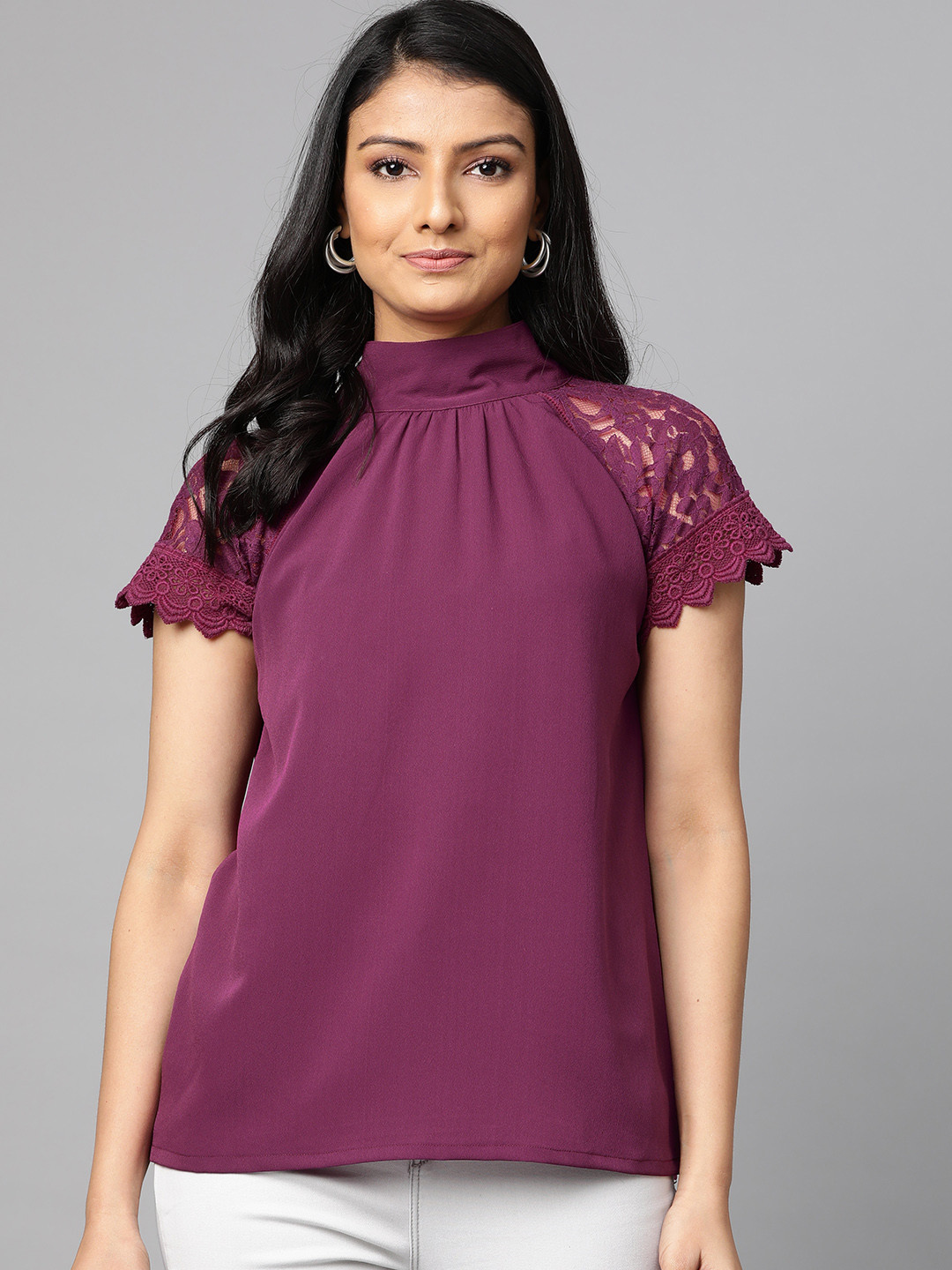 Buy PlusS Women Purple Solid Top - Tops for Women 12916568 | Myntra