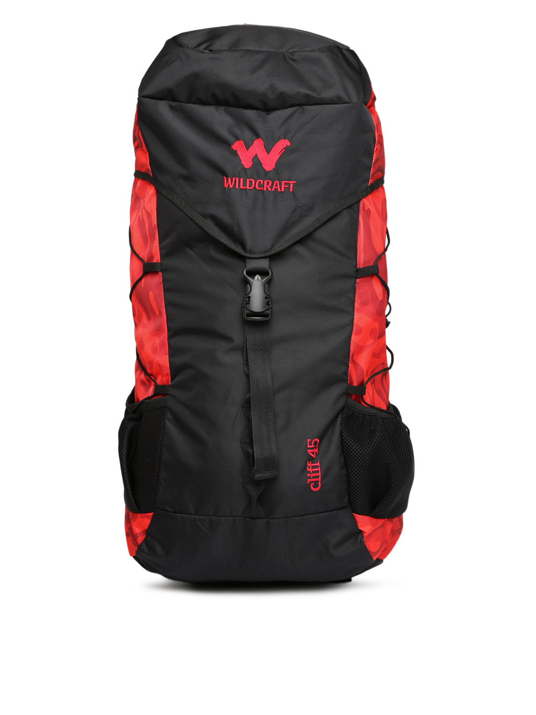 Buy Wildcraft Unisex Black & Red Printed Cliff 45 Rucksack - Rucksacks ...