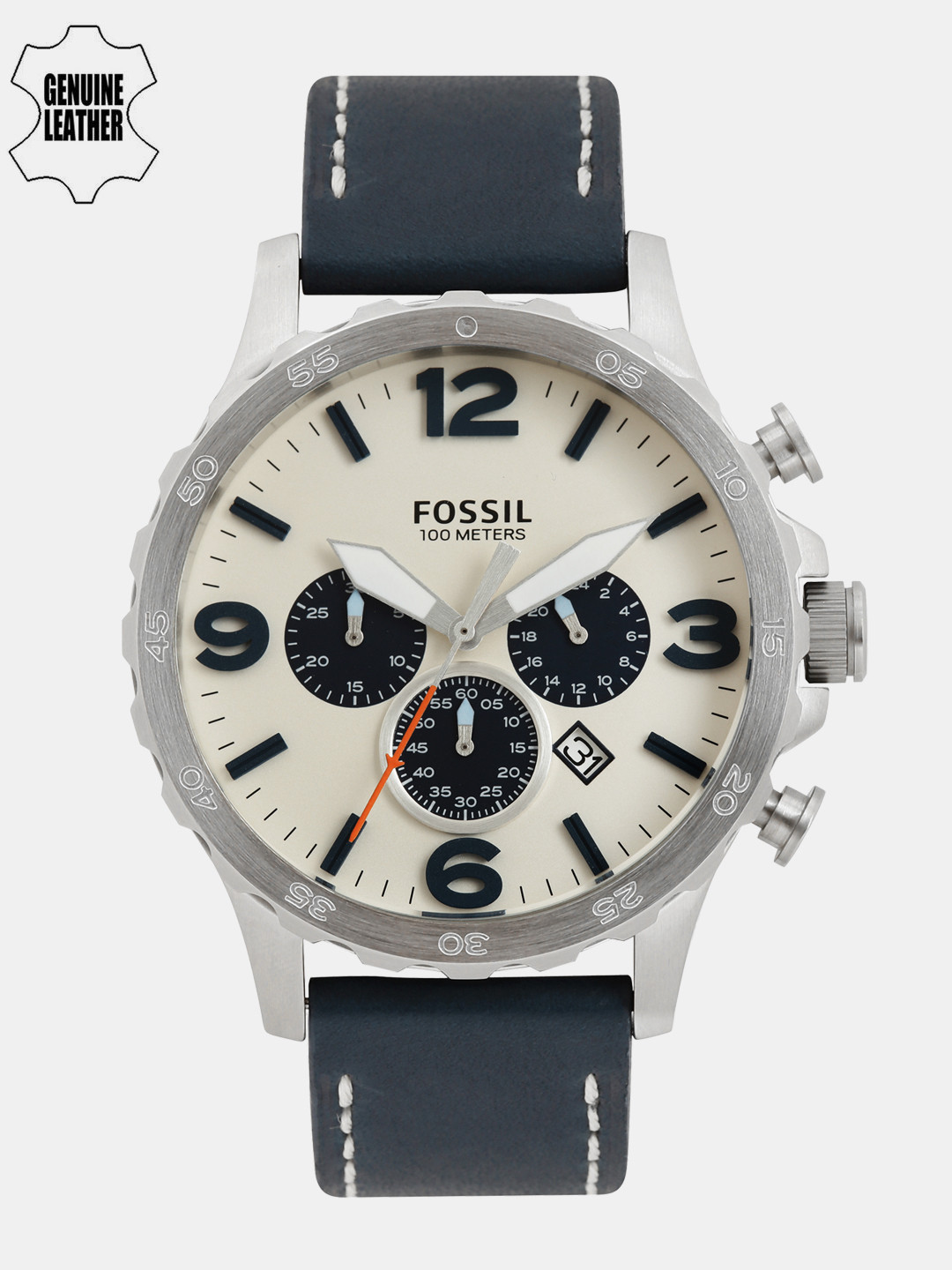 Buy Fossil Men Off White Analogue Watch JR1480 - Watches for Men ...