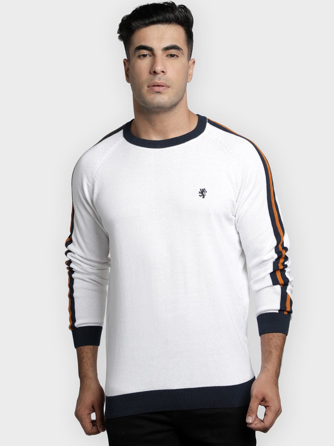 Buy Red Tape Men White Solid Pullover Sweater - Sweaters for Men ...