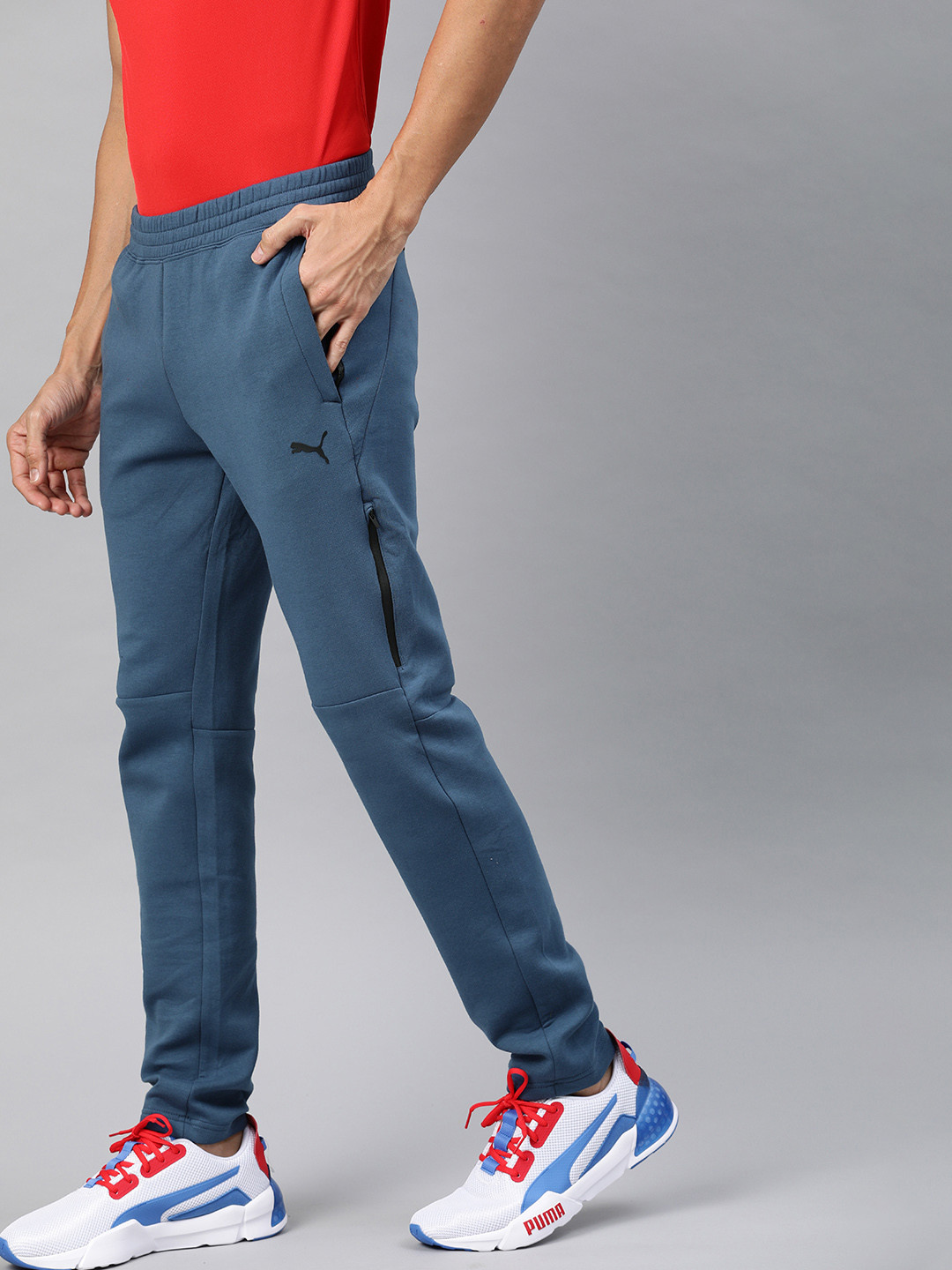 Buy PUMA Motorsport Men's Blue Solid Motorsport Track Pants - Track ...