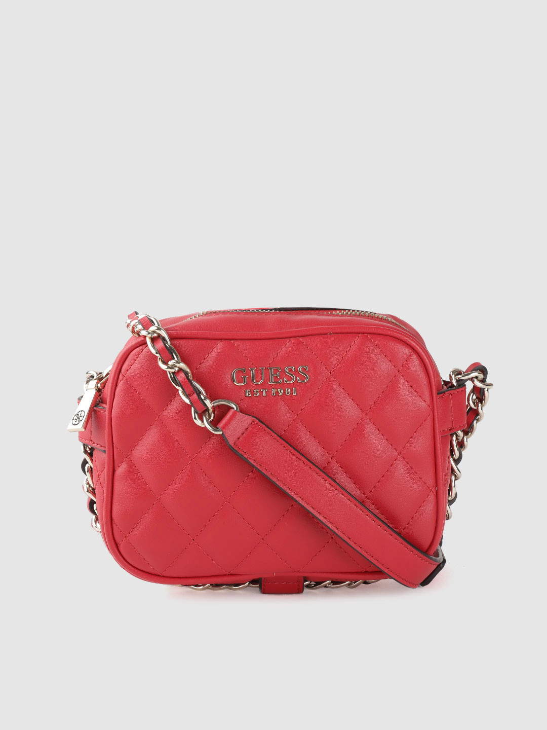 Buy GUESS Red Quilted Sling Bag - Handbags for Women 12987028 | Myntra