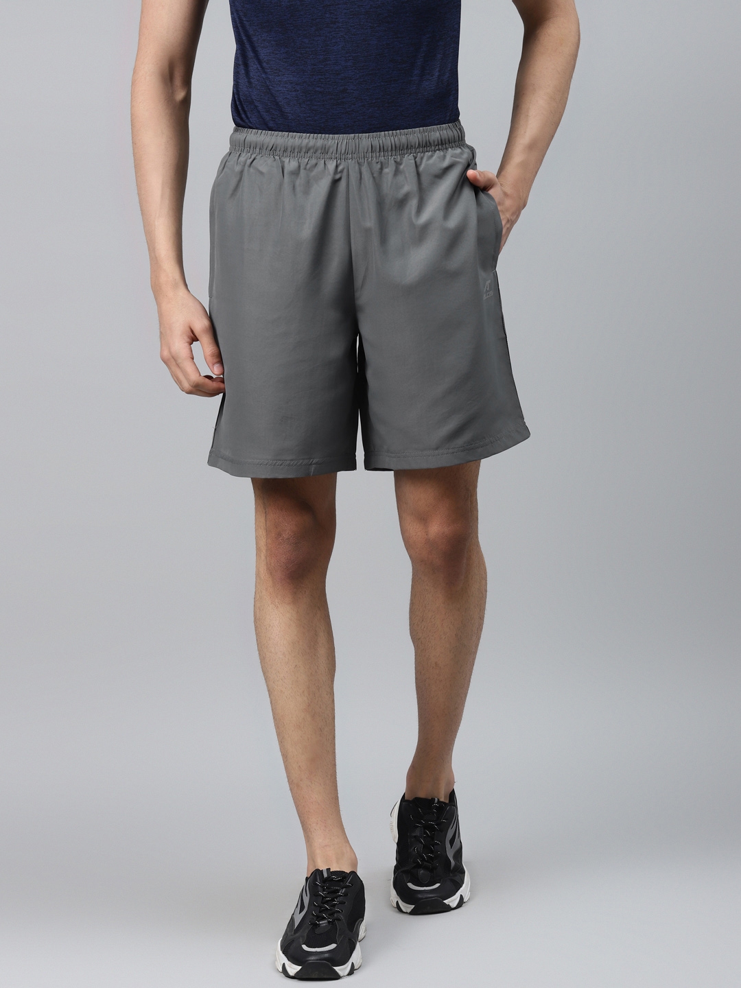Buy Alcis Men Grey Solid Regular Fit Sports Shorts - Shorts for Men ...