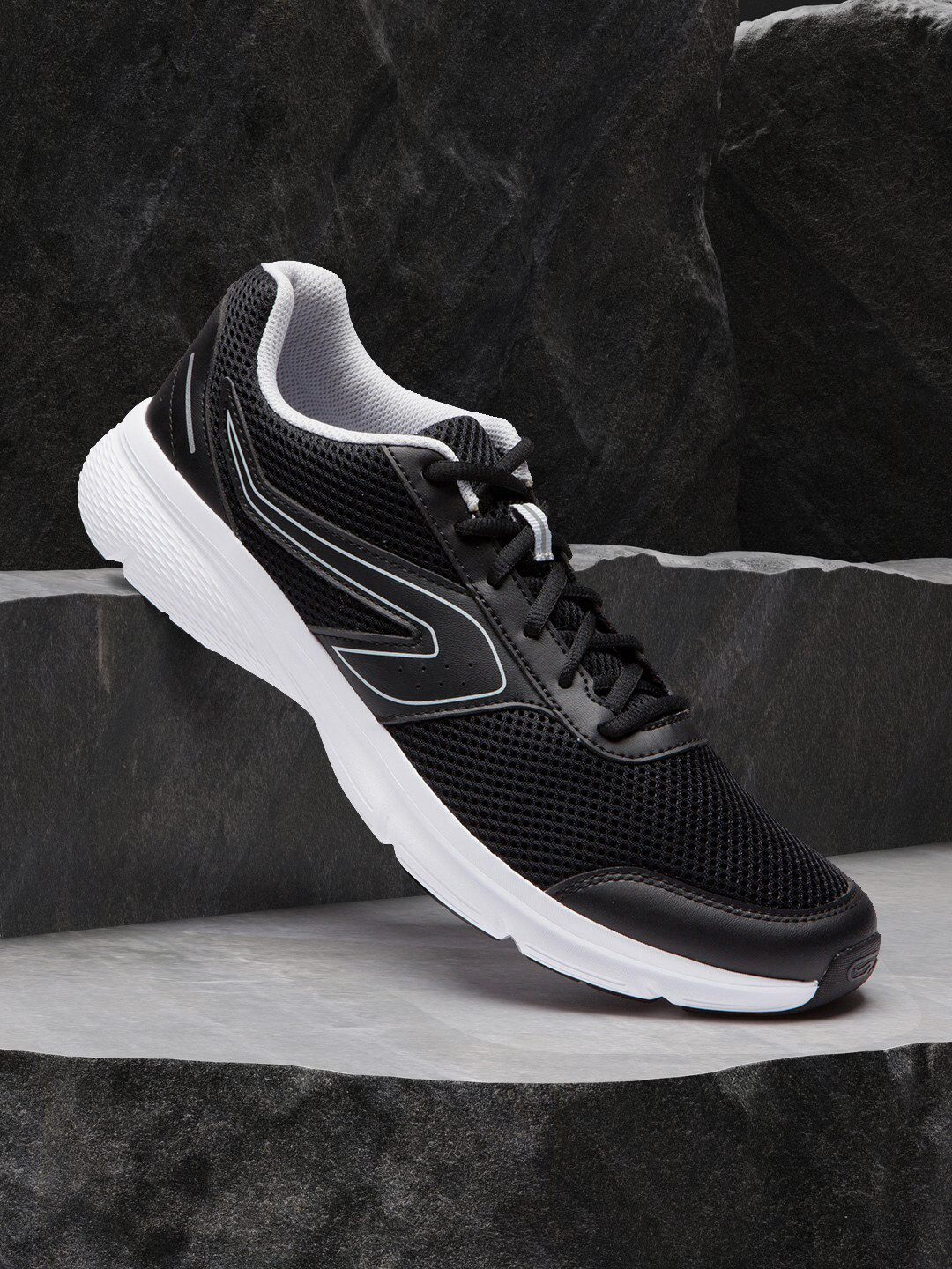 Buy Kalenji By Decathlon Men Black Meshed Beginner Running Shoes ...