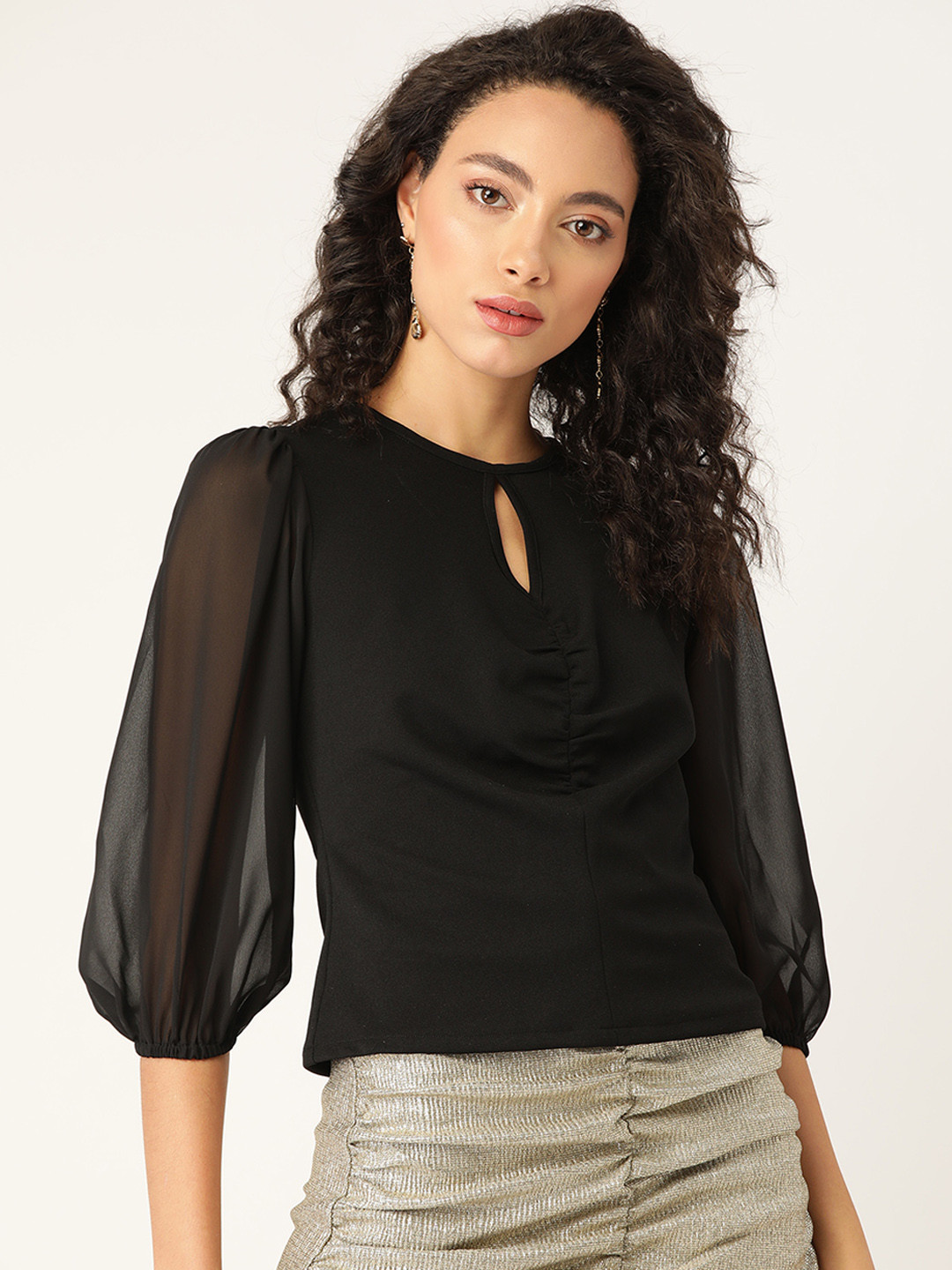 Buy 20Dresses Women Black Solid Top - Tops for Women 13005588 | Myntra