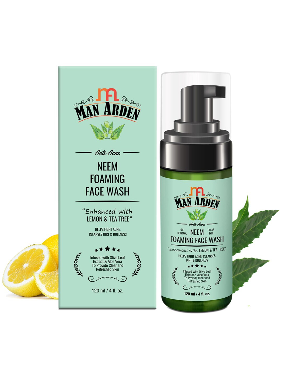 Buy Man Arden Neem Foaming Face Wash 120ml - Face Wash And Cleanser for Men 13010428 | Myntra