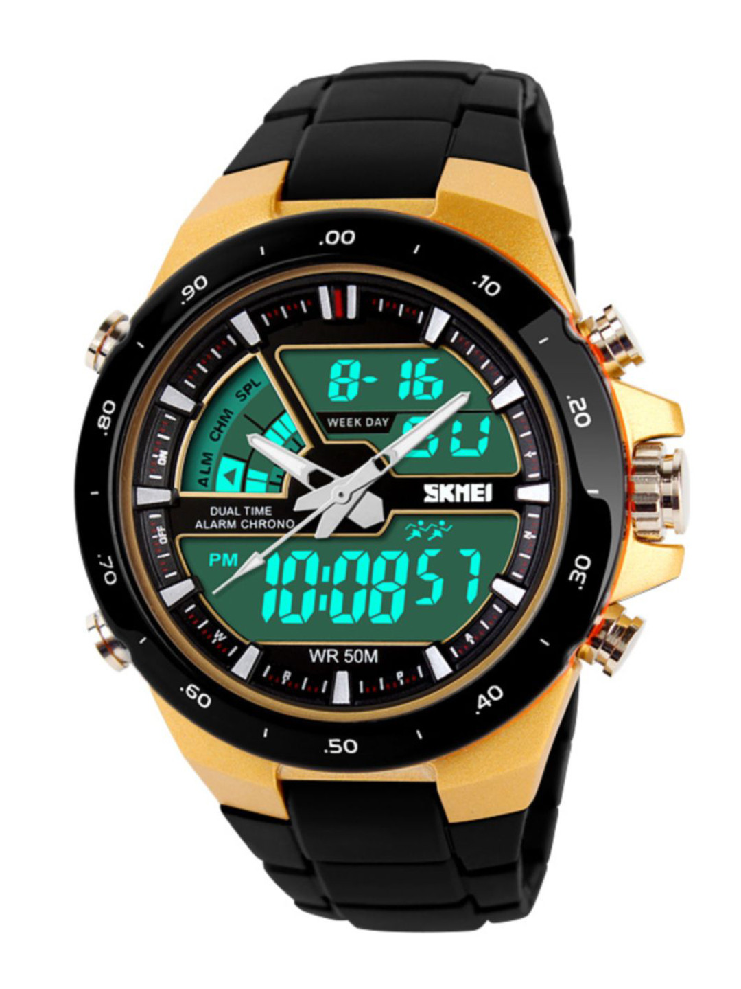 Buy Skmei Men Black Analogue And Digital Watch 1016 - Watches for Men ...