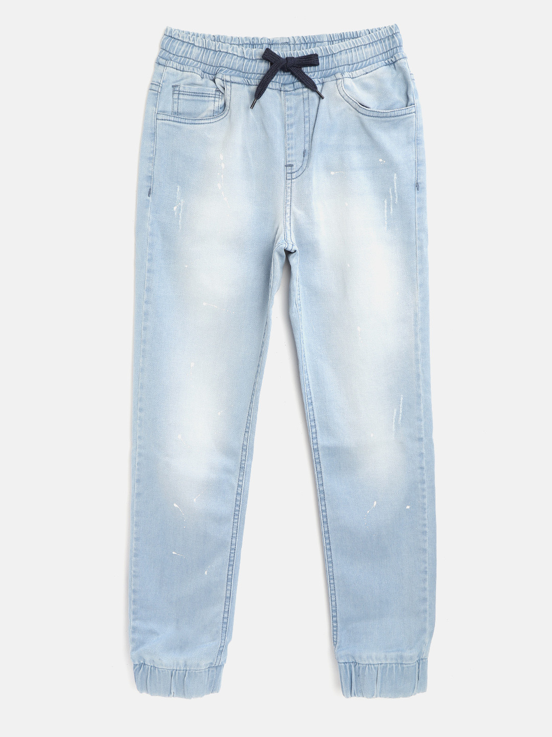 Buy YK Boys Blue Light Fade Printed Stretchable Jeans - Jeans for Boys ...