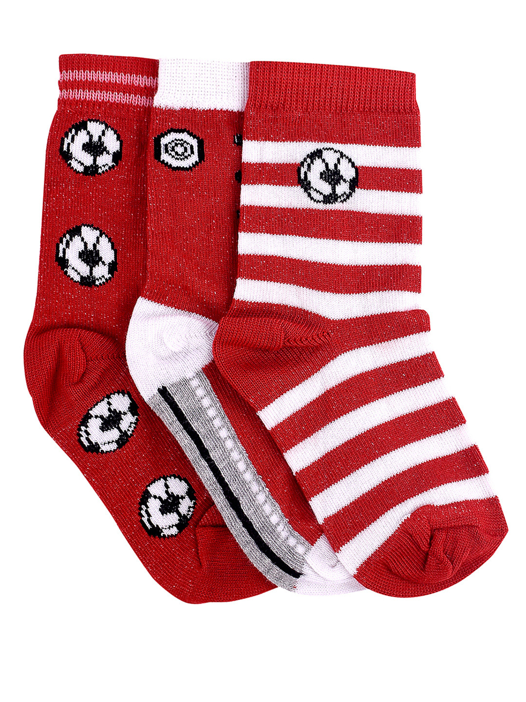 Buy FOOTPRINT 3 Pairs Infant Kids Patterned Ankle Length Organic Cotton ...