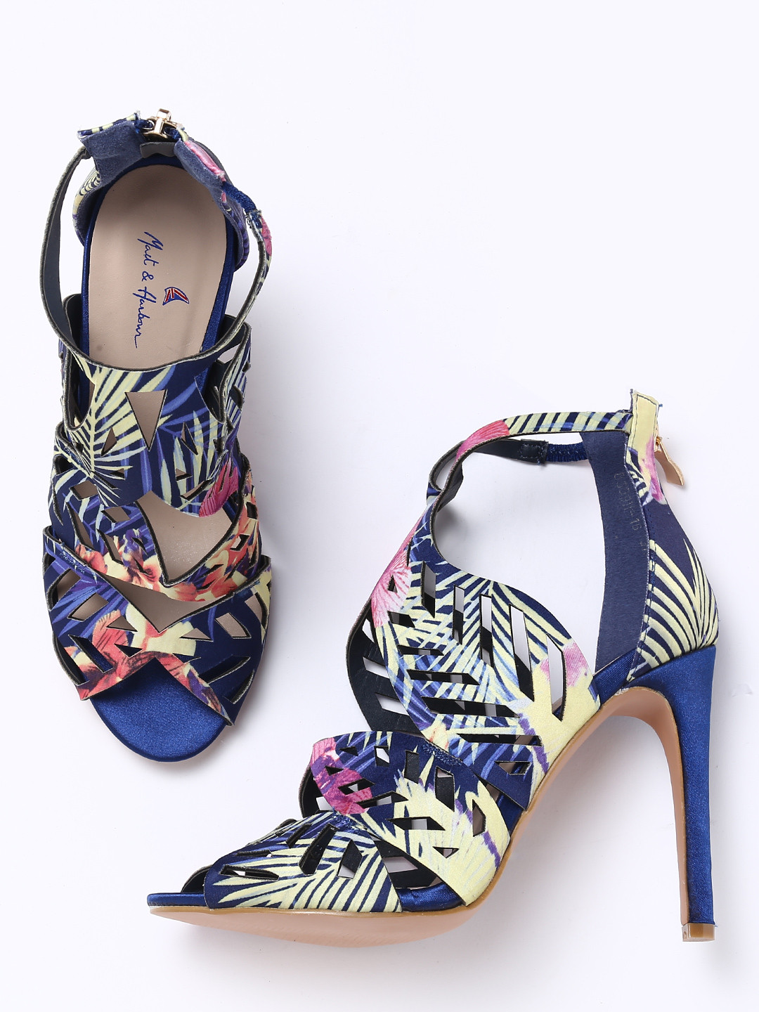 Buy Mast & Harbour Women Multicoloured Tropical Print Heels - Heels for ...
