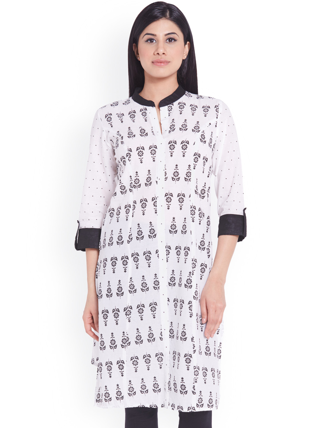 Buy Globus Off White Printed Kurta - Kurtas for Women 1305140 | Myntra