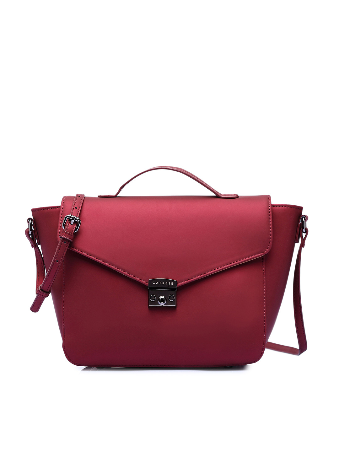 Buy Caprese Burgundy Solid Satchel - Handbags for Women 13072192 | Myntra