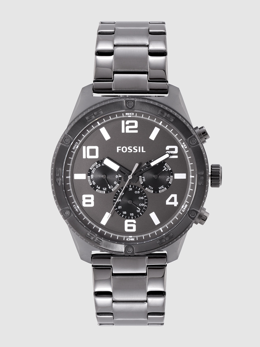 Buy Fossil Men Charcoal Grey Brox Analogue Watch BQ2533 - Watches for ...