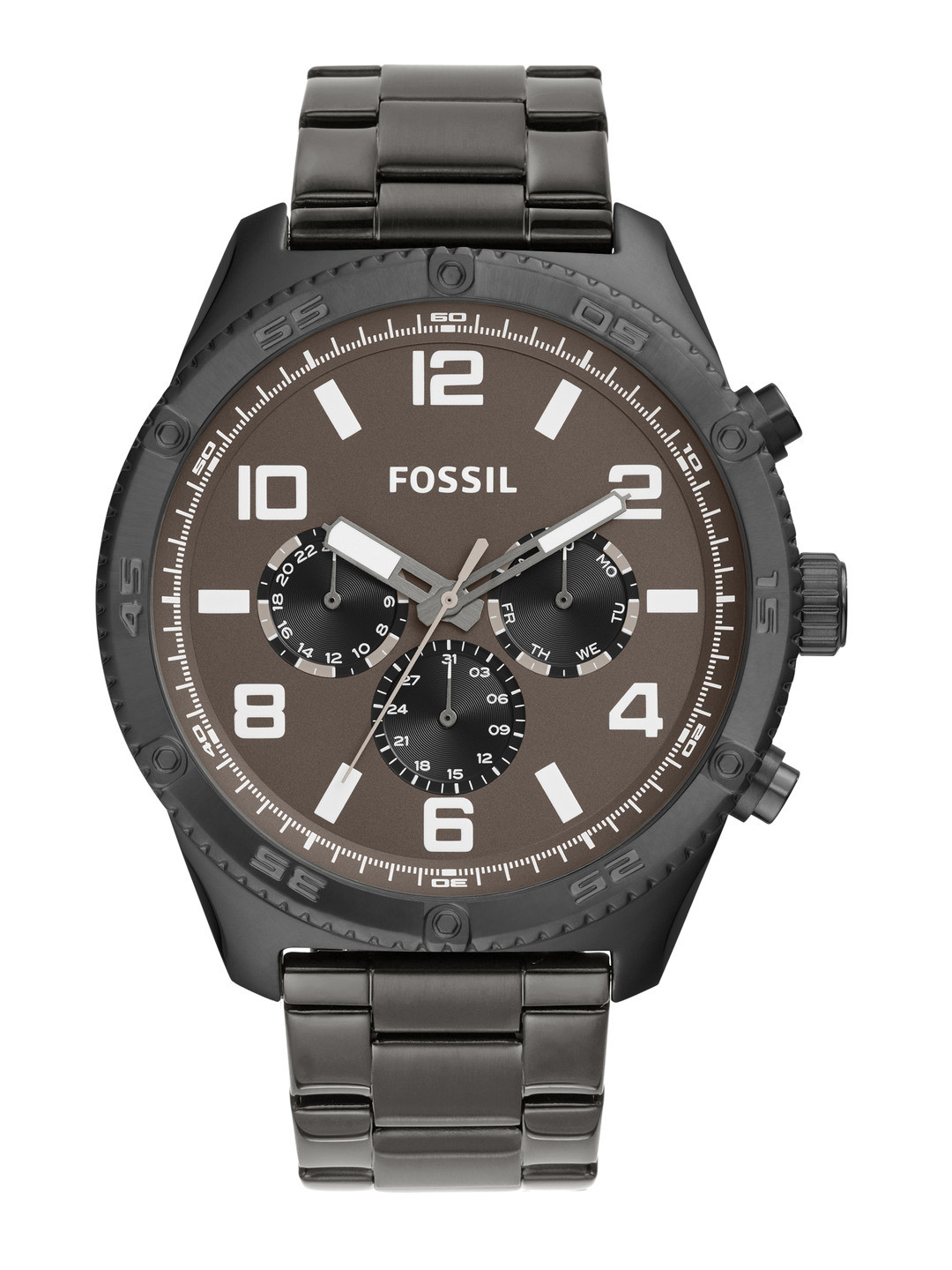 Buy Fossil Men Charcoal Grey Brox Analogue Watch BQ2533 - Watches for ...