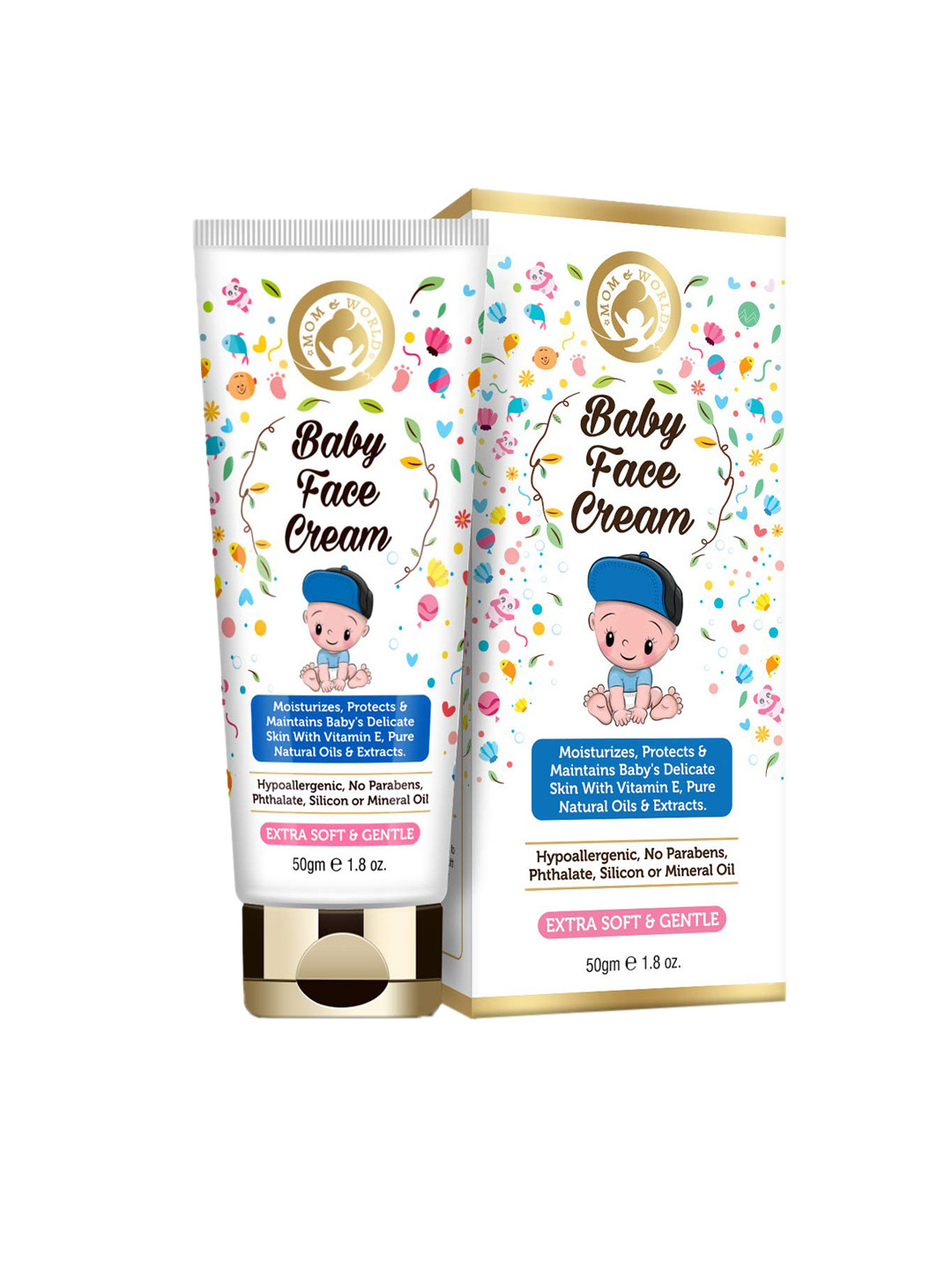 Buy Mom & World Kids White Baby Face Cream 50gm - Baby Lotions And ...